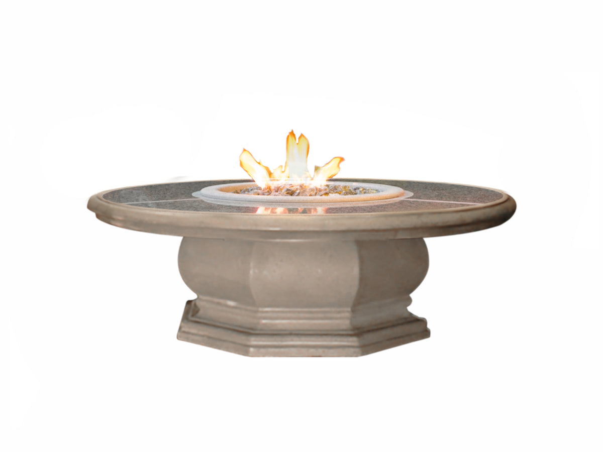 American Fyre Designs Chat Height Octagon Firetable with Granite Inset ...